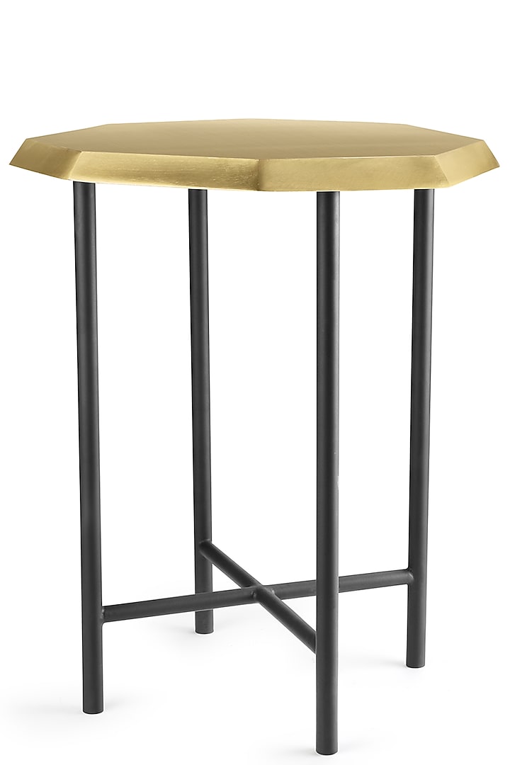 Golden & Black Metal Octagon Table Design by Metl & Wood at Pernia's ...