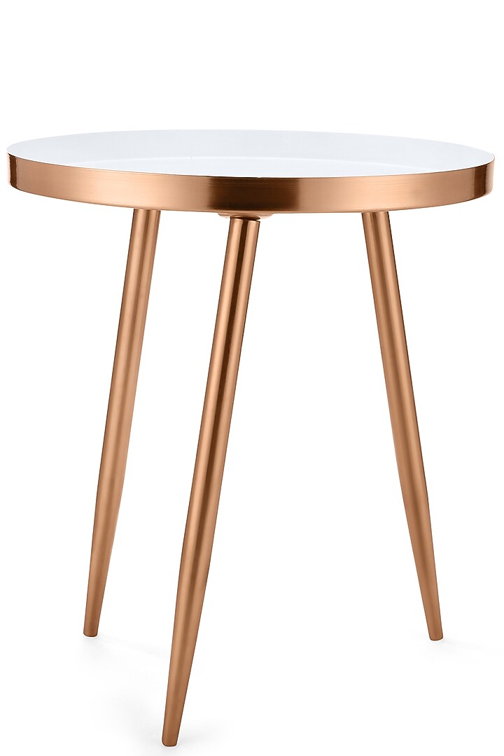 Copper Gold Three Legged Table by Metl & Wood at Pernia's Pop Up Shop 2024