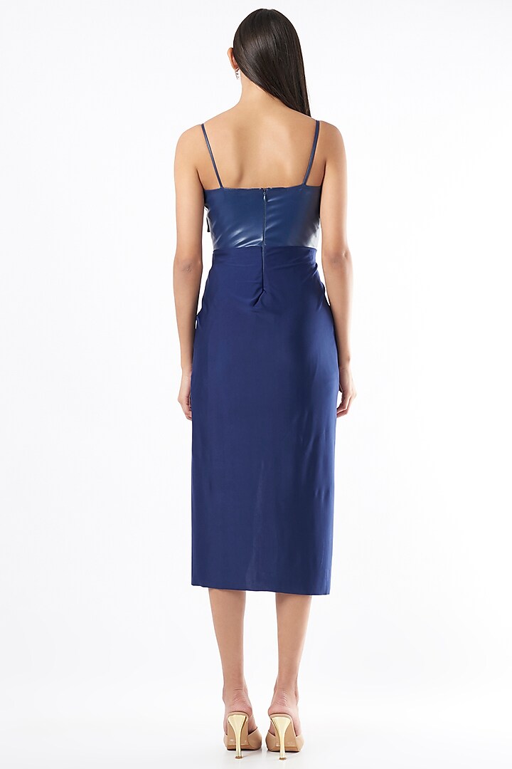 Blue Leather Dress By Deme By Gabriella At Pernias Pop Up Shop 2025