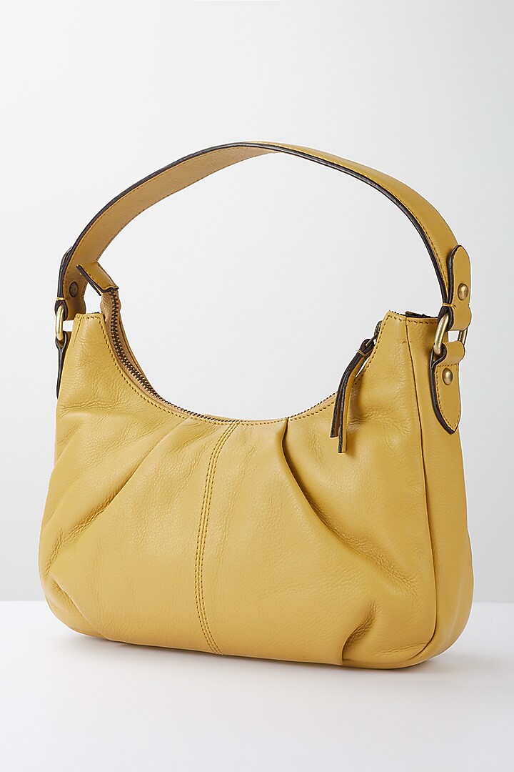 Yellow Leather Mini Handbag Design by Deme By Gabriella at Pernia's Pop ...