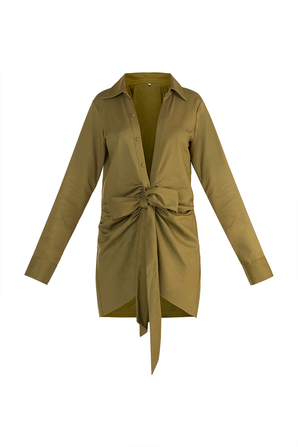Olive Green Shirt Dress Design by Deme by Gabriella at Pernia's Pop Up ...