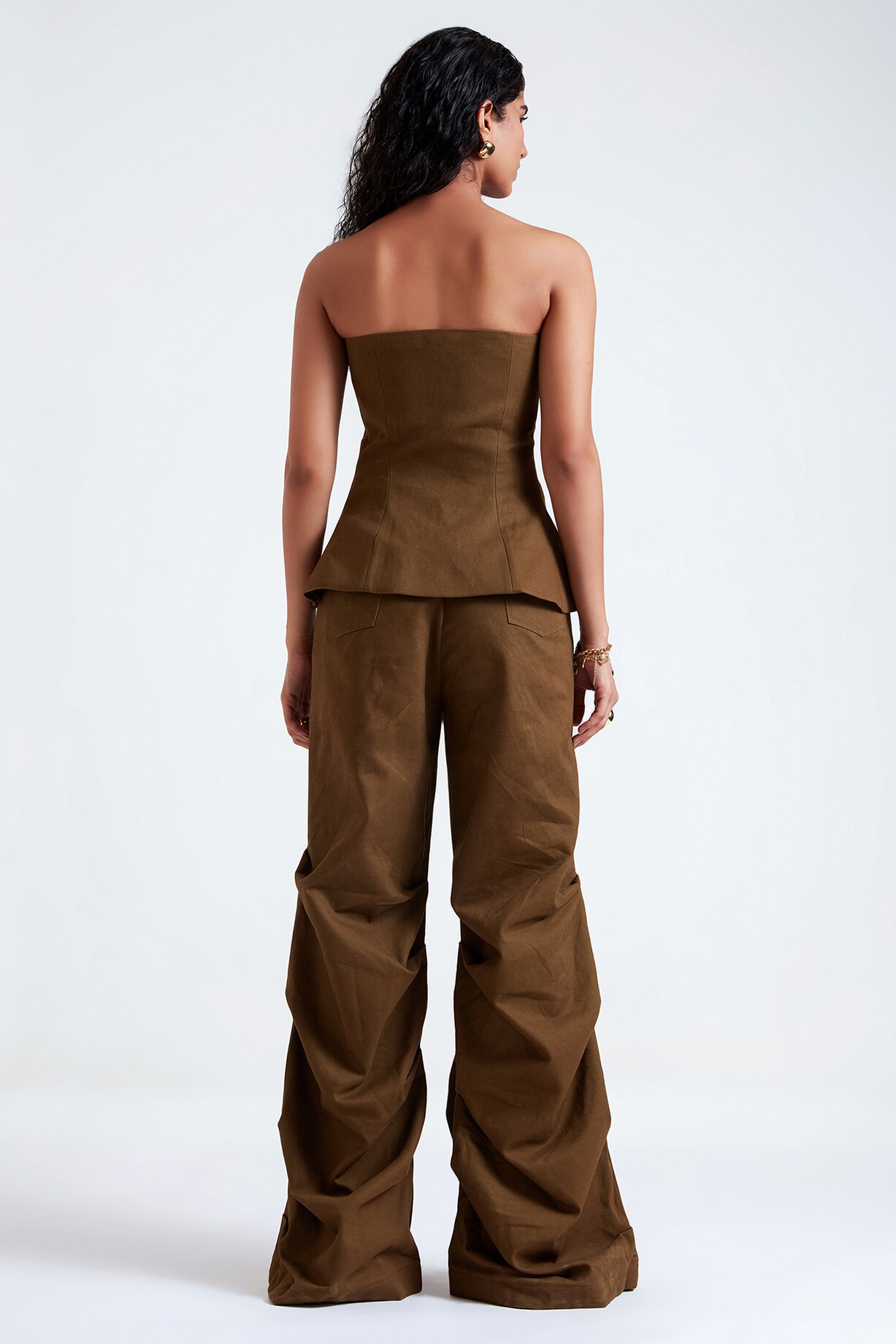 Military Olive Green Denim Drill Co-Ord Set by Deme by Gabriella at ...