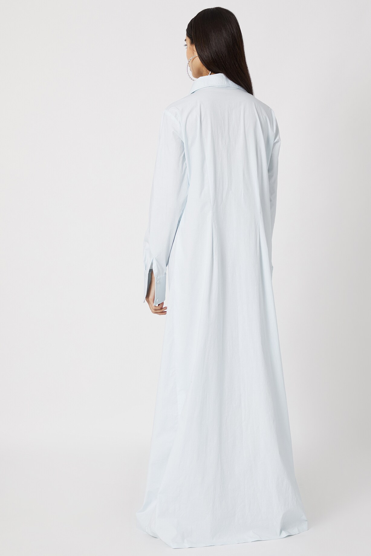 Pale Blue Long Shirt Gown by Deme by Gabriella at Pernia's Pop Up Shop 2024