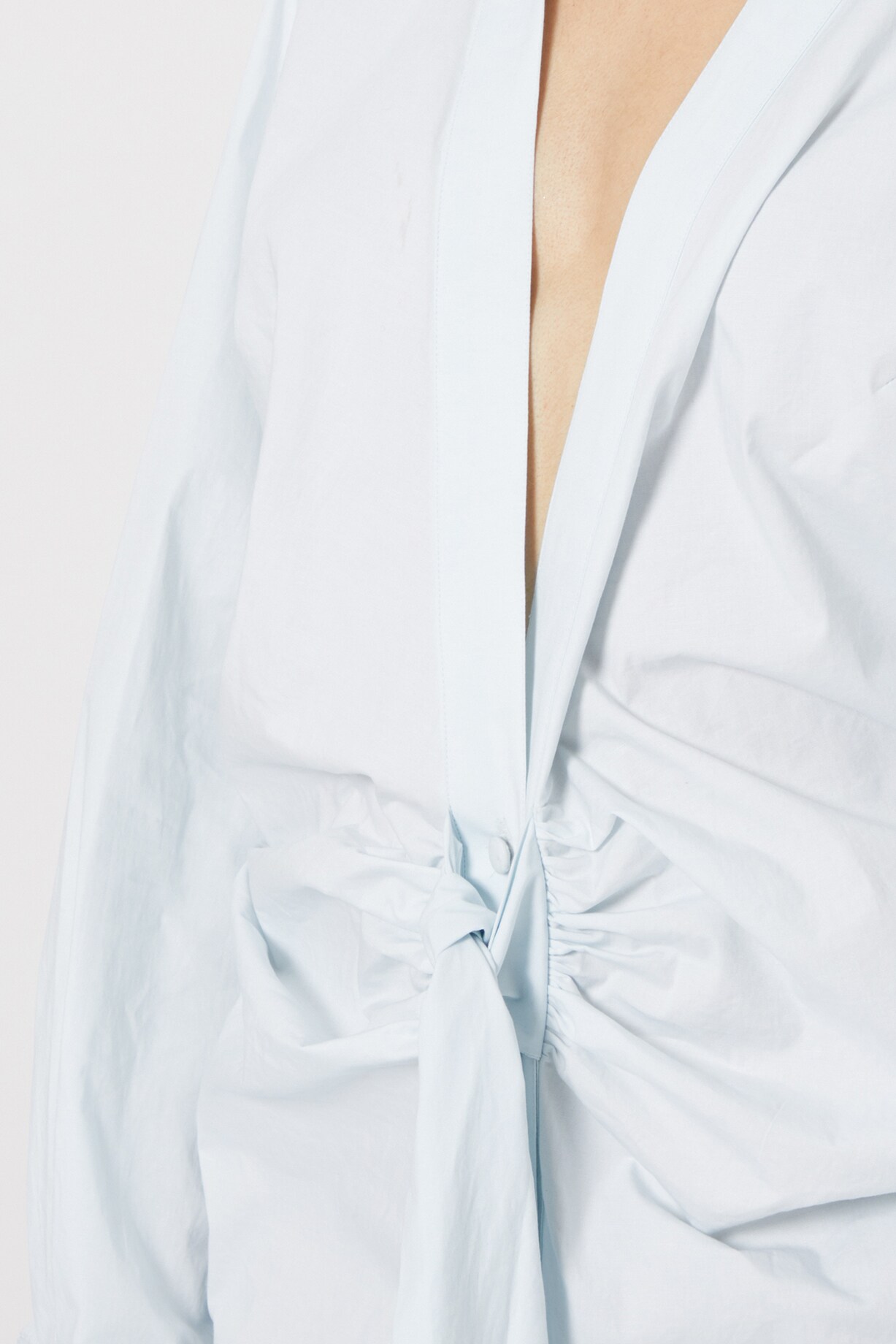 Pale Blue Long Shirt Gown by Deme by Gabriella at Pernia's Pop Up Shop 2024