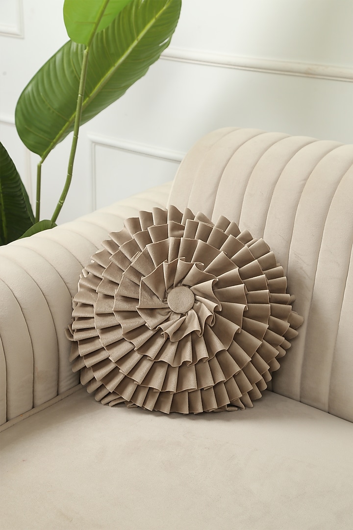 Floret Beige Round Cushion Cover by Mason Home at Pernia's Pop Up Shop 2026