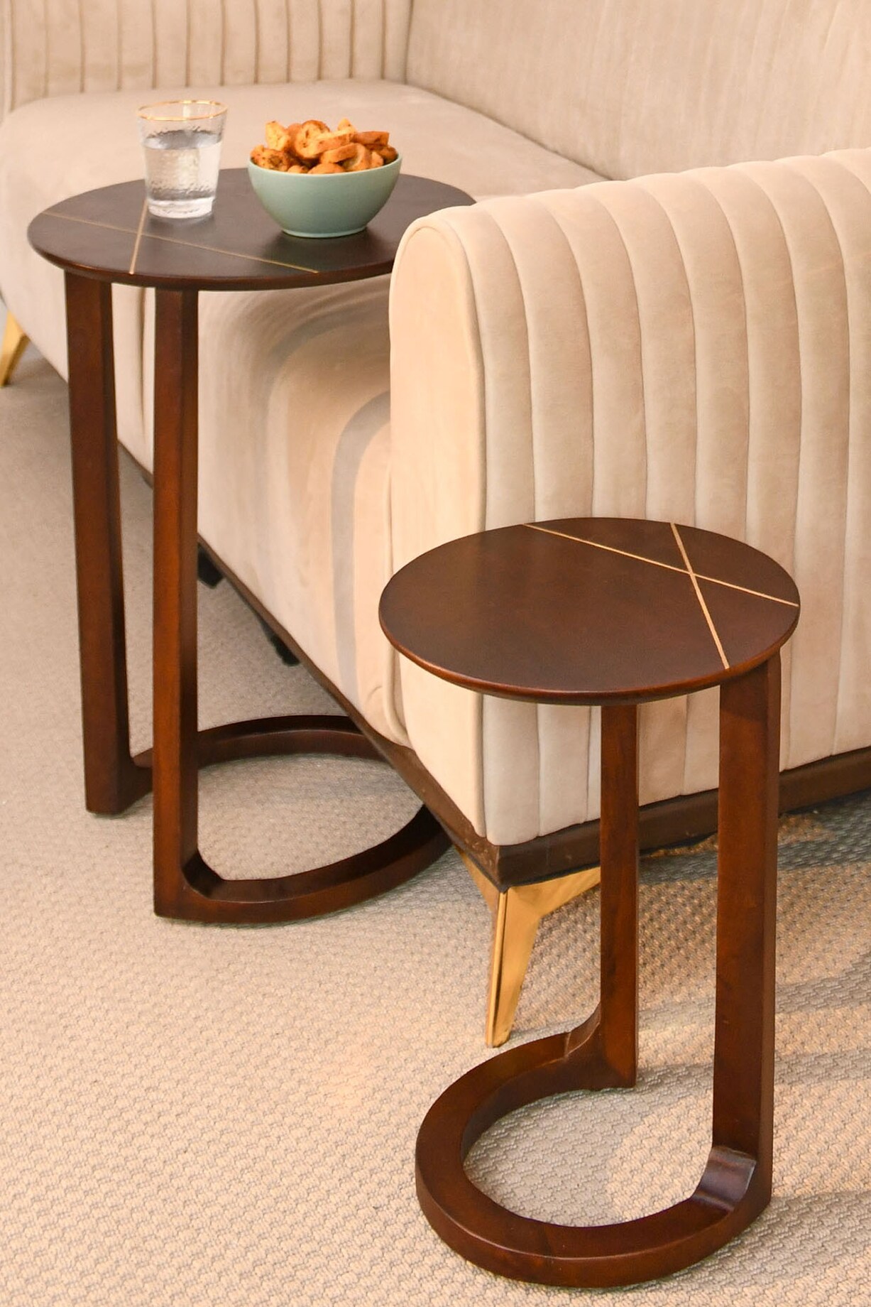 Brown Nevada Round Nesting Table (Set of 2) by Mason Home at Pernia's ...