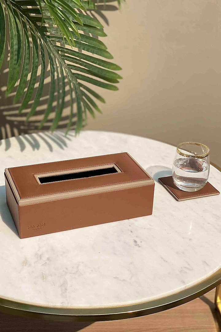 Naples Brown Tissue Box by Mason Home at Pernia's Pop Up Shop 2025