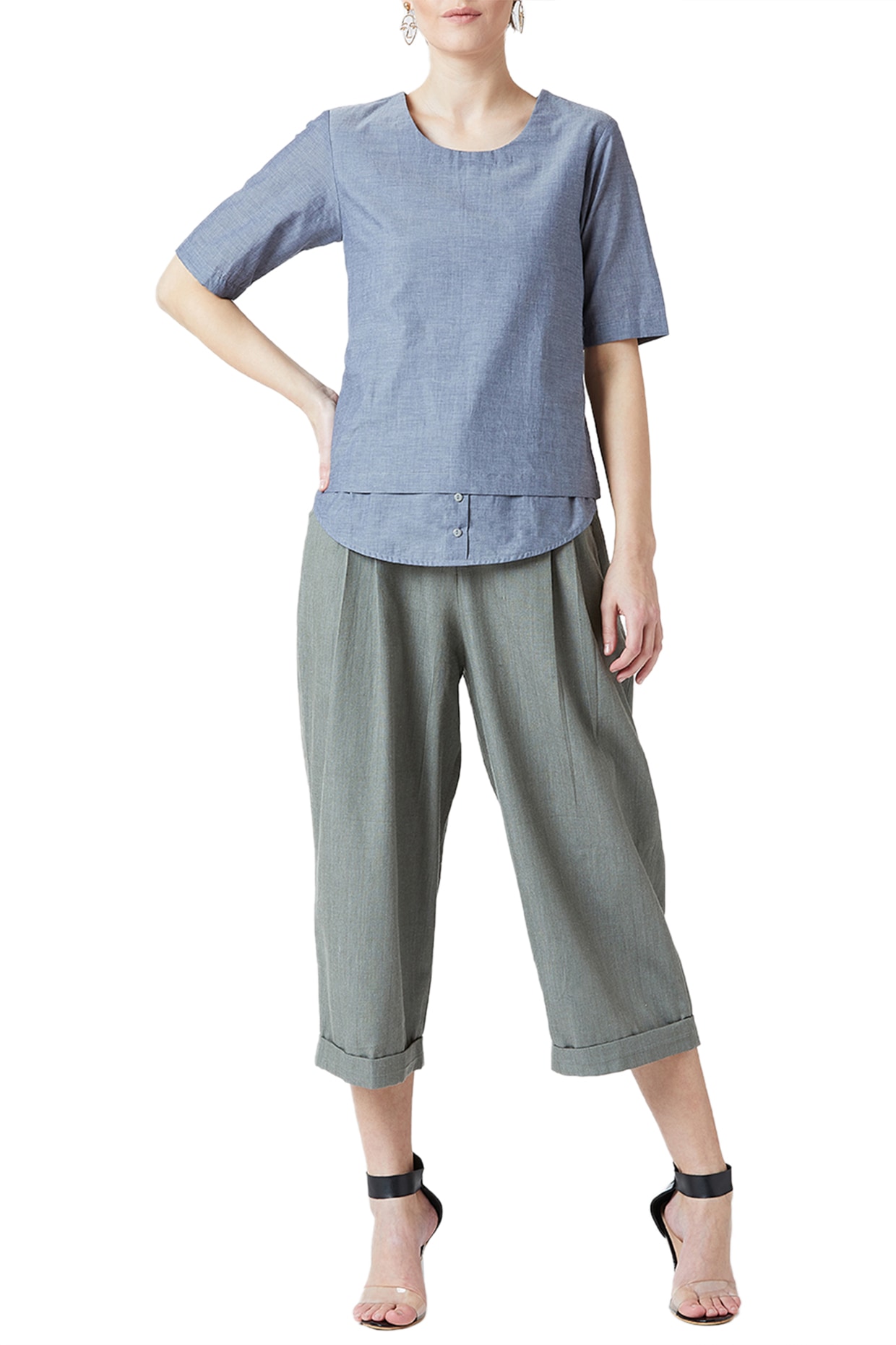 Blue Layered A-Line Top by Doodlage at Pernia's Pop Up Shop 2025