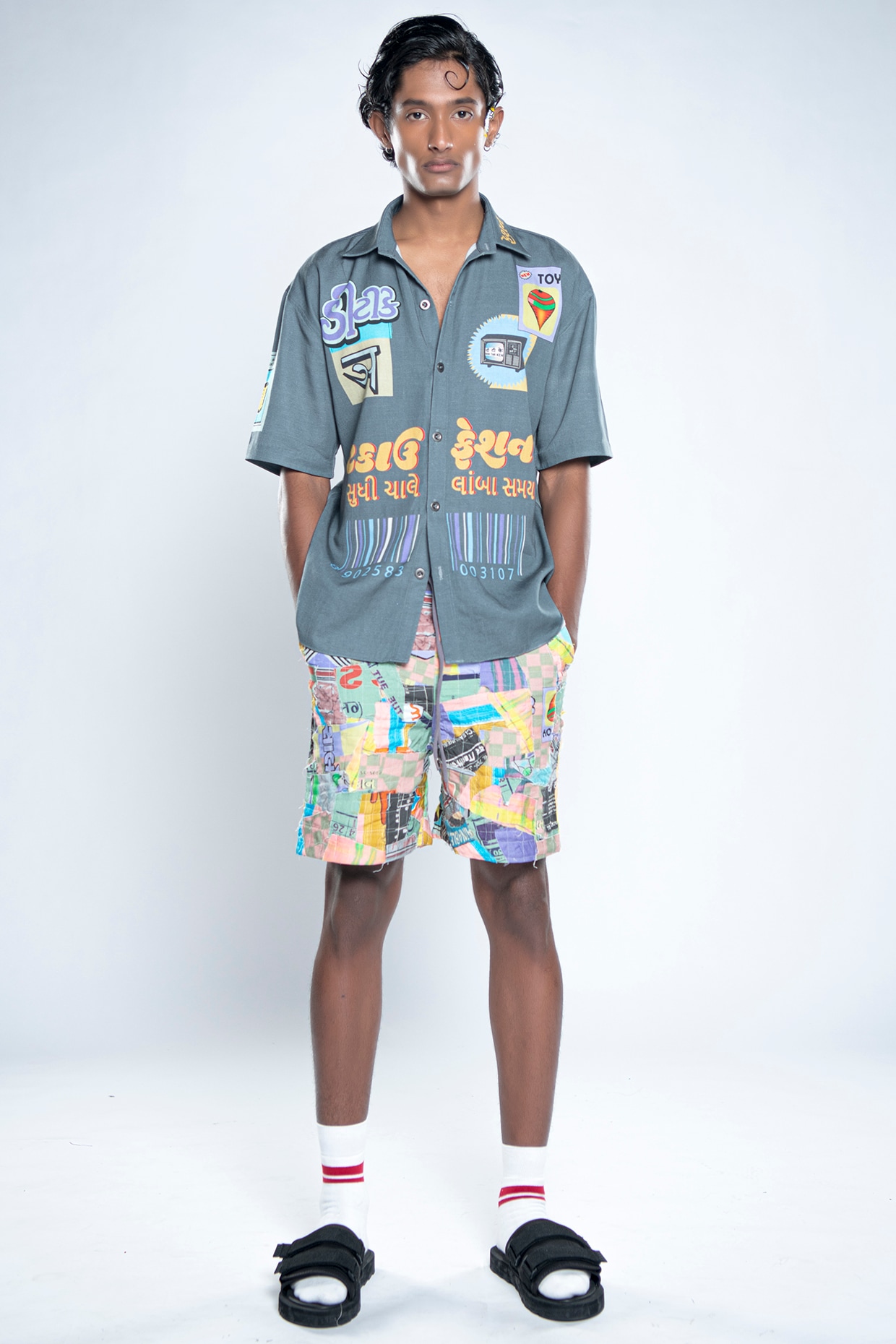 Multi-Colored Lyocell Tencel Flex Printed Shirt by Doh Tak Keh Men at ...