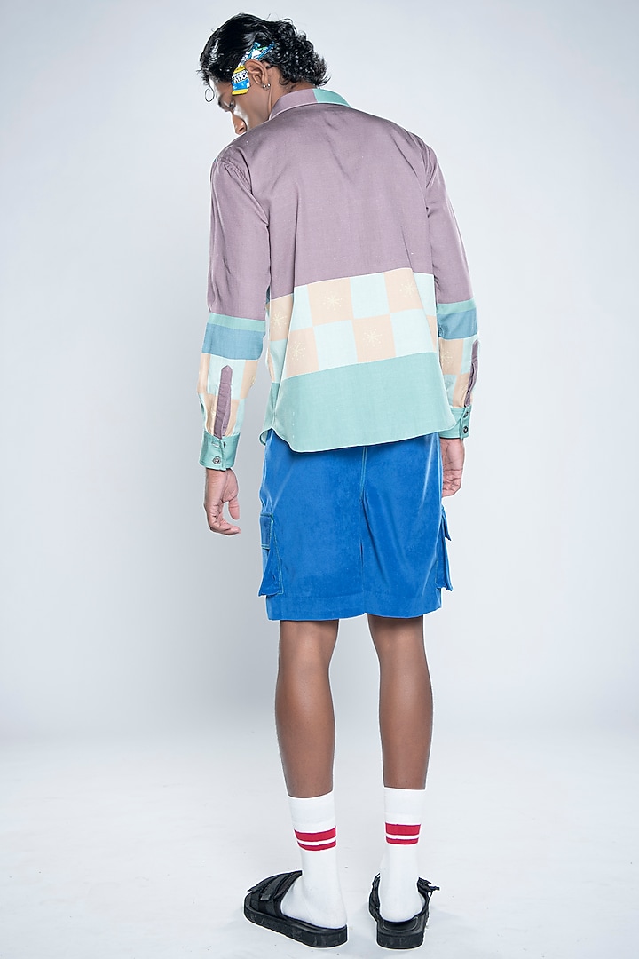 Multi-Colored Lyocell Tencel Flex Printed Shirt by Doh Tak Keh Men at ...