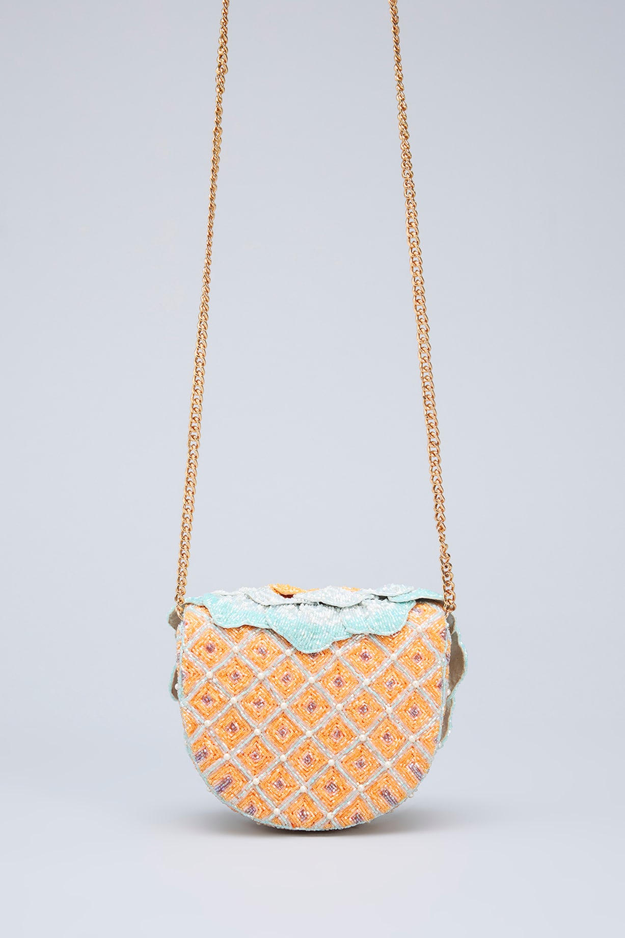 Multi-Colored Japanese Bugle Bead Hand Embroidered Bag by Doux Amour at ...