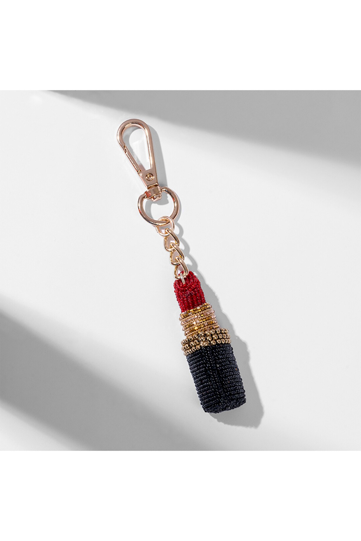 Red Glass Beaded Lipstick Bag Charm by Deepa Gurnani at Pernia's Pop Up ...