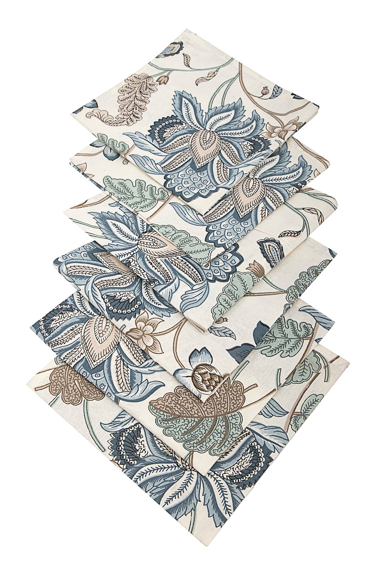 Floral Blue Autumn Napkin (Set Of 6) by THOA at Pernia's Pop Up Shop 2025