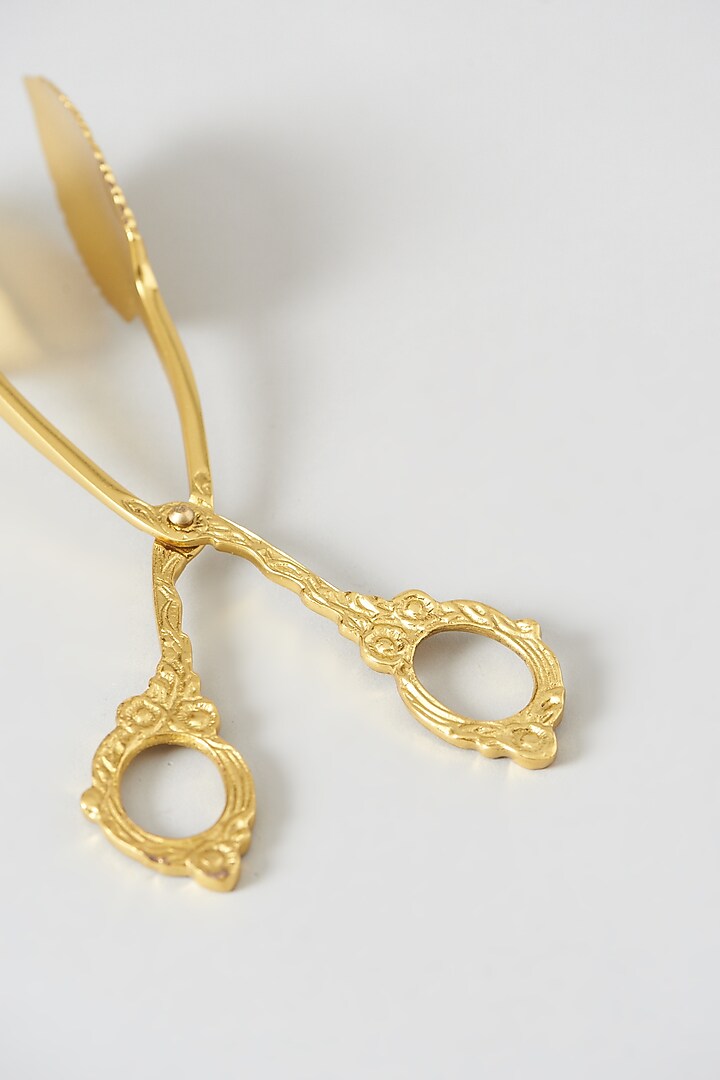Gold Brass Leaf Pastry Tong Design by Dune Homes at Pernia's Pop Up ...