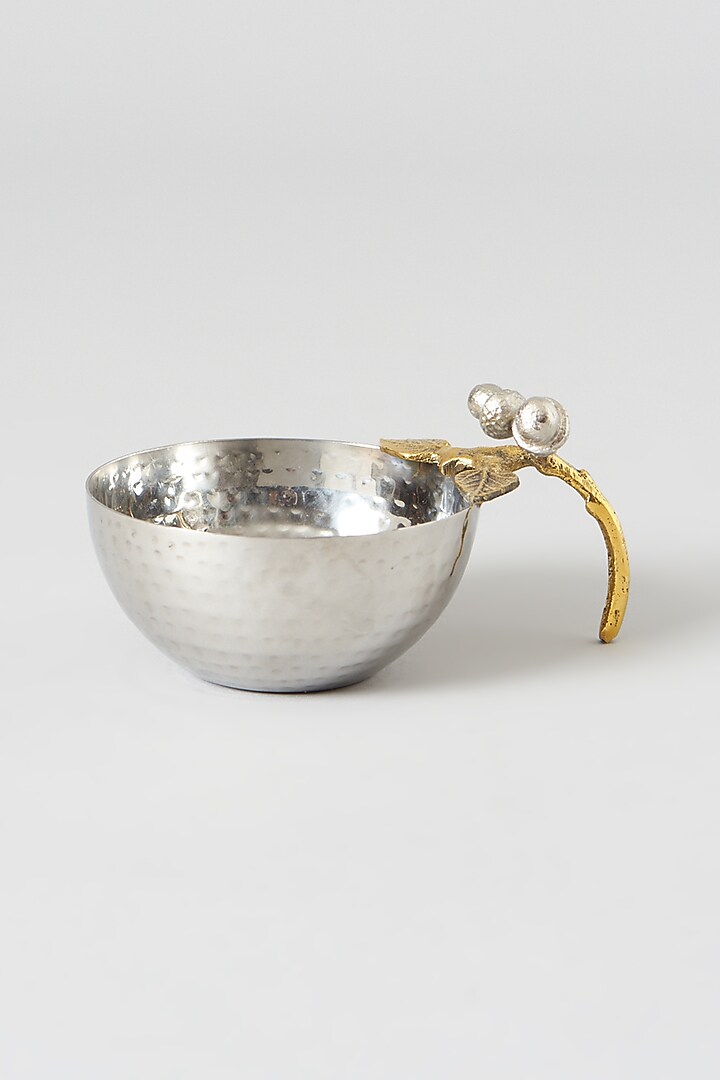 Silver & Gold Stainless Steel Snack Bowl by Dune Homes at Pernia's Pop ...