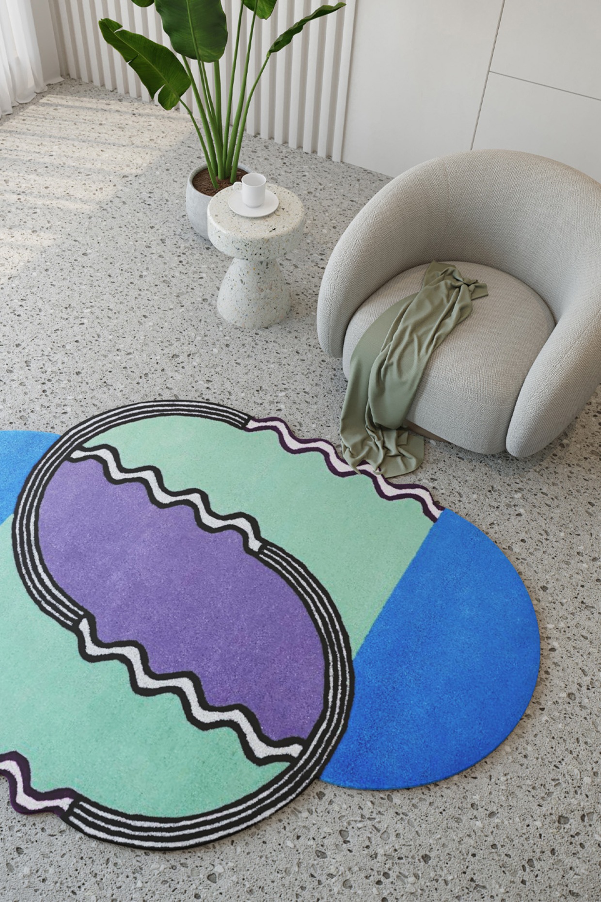 Multi-Colored Wool Tufted Carpet by Neytt Homes at Pernia's Pop Up Shop ...