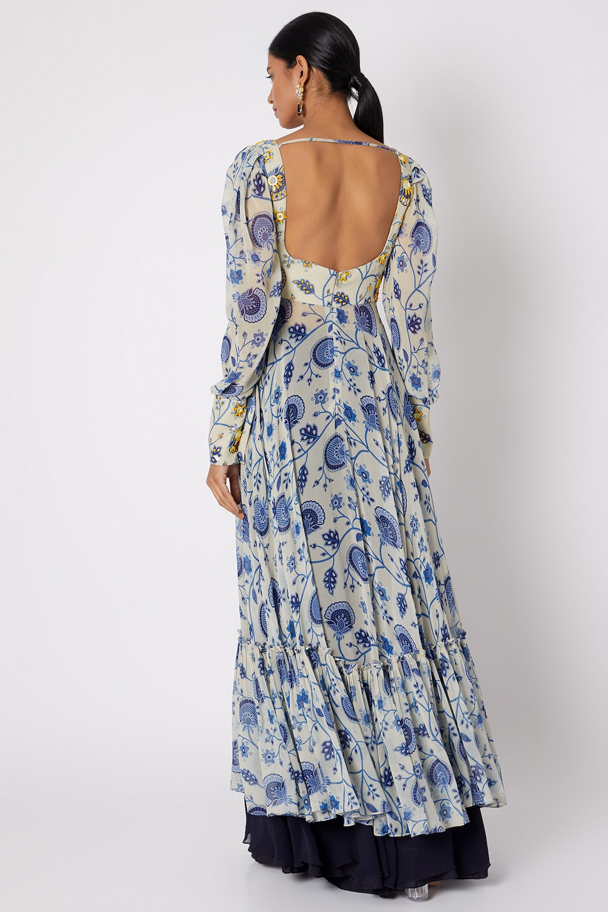 Blue Printed & Embroidered Sharara Set by DiyaRajvvir at Pernia's Pop ...