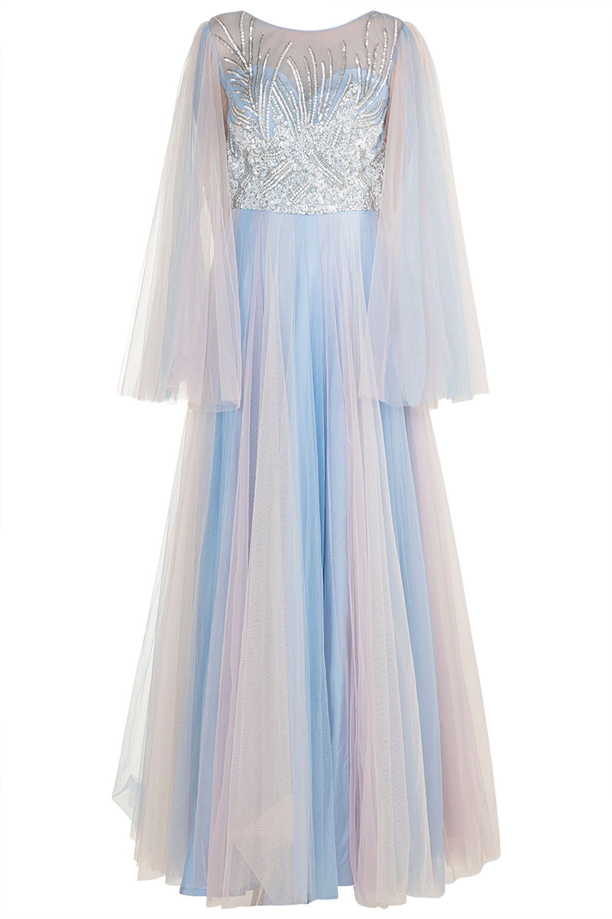 Powder Blue Anarkali With Churidar Pants by DiyaRajvvir at Pernia's Pop ...