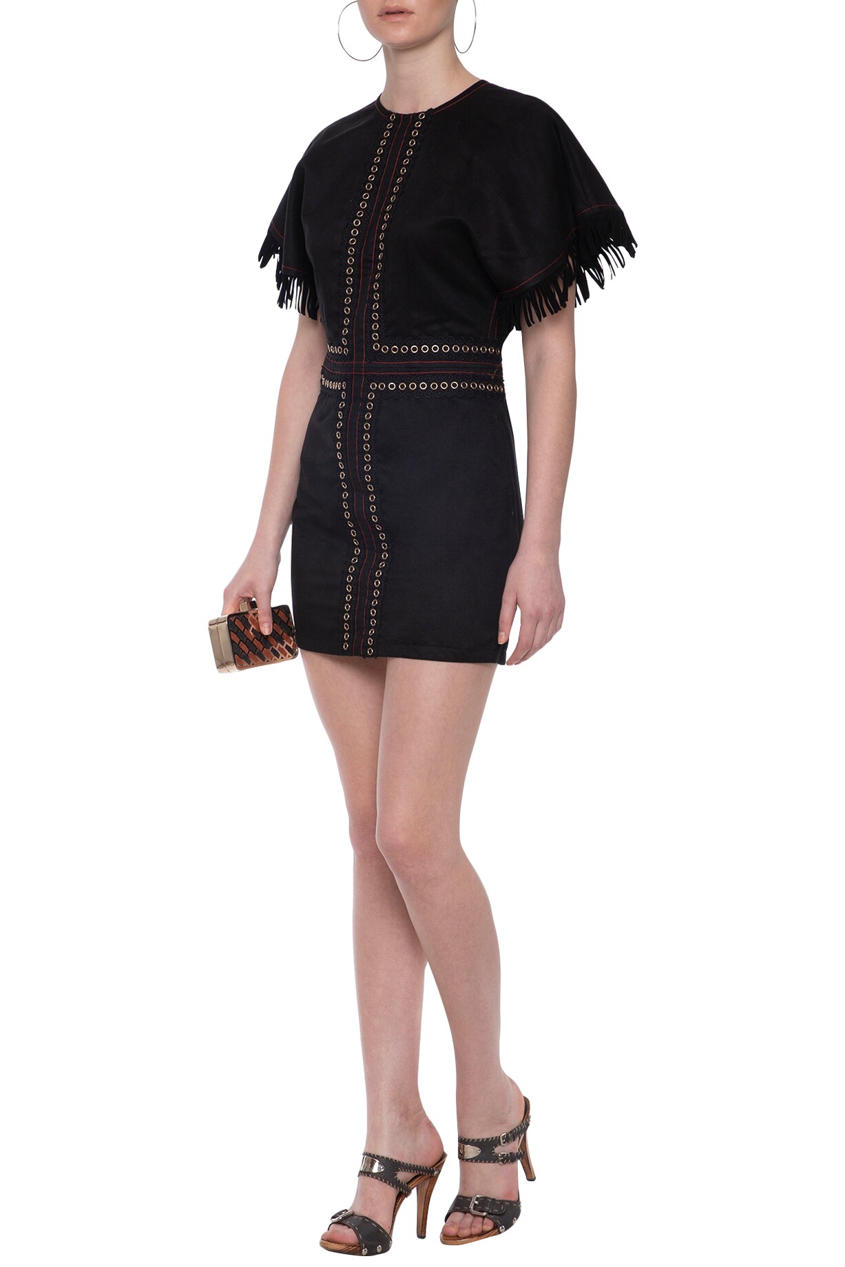 Black lace and threadwork dress available only at Pernia's Pop Up Shop ...