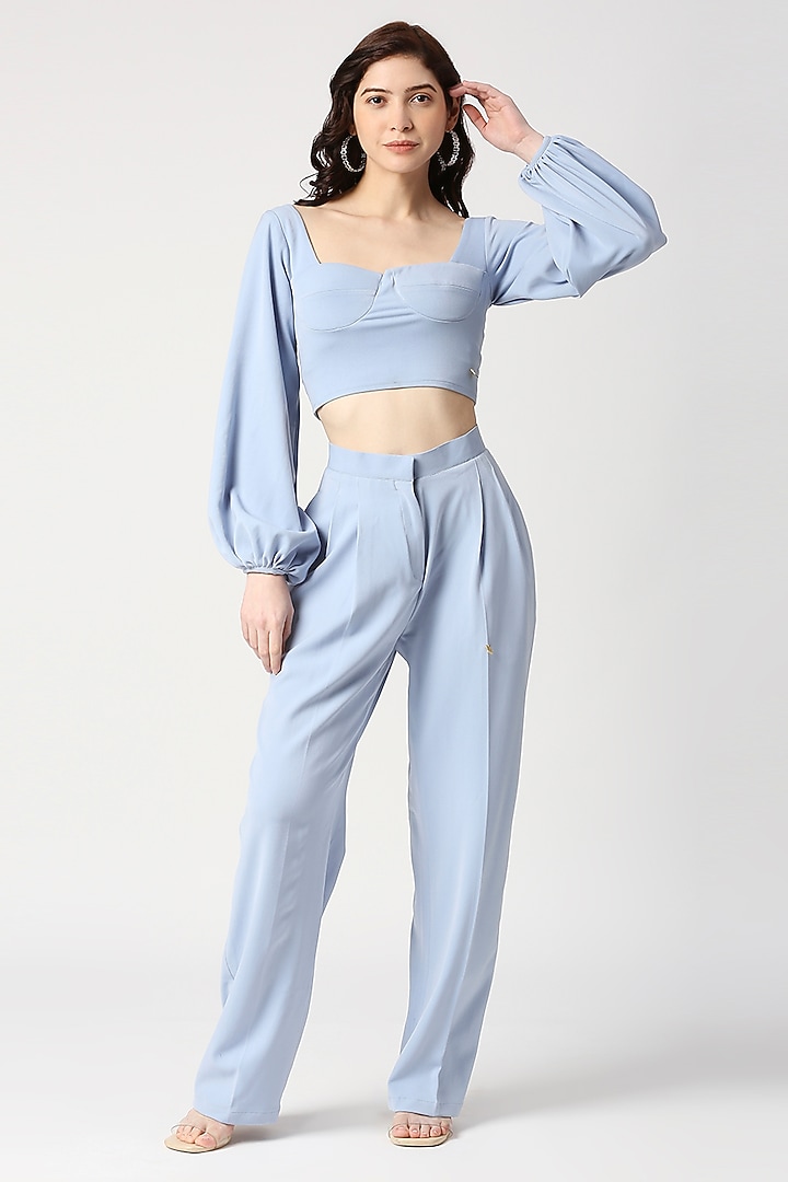 Blue Lachka Co-Ord Set by Emblaze at Pernia's Pop Up Shop 2024