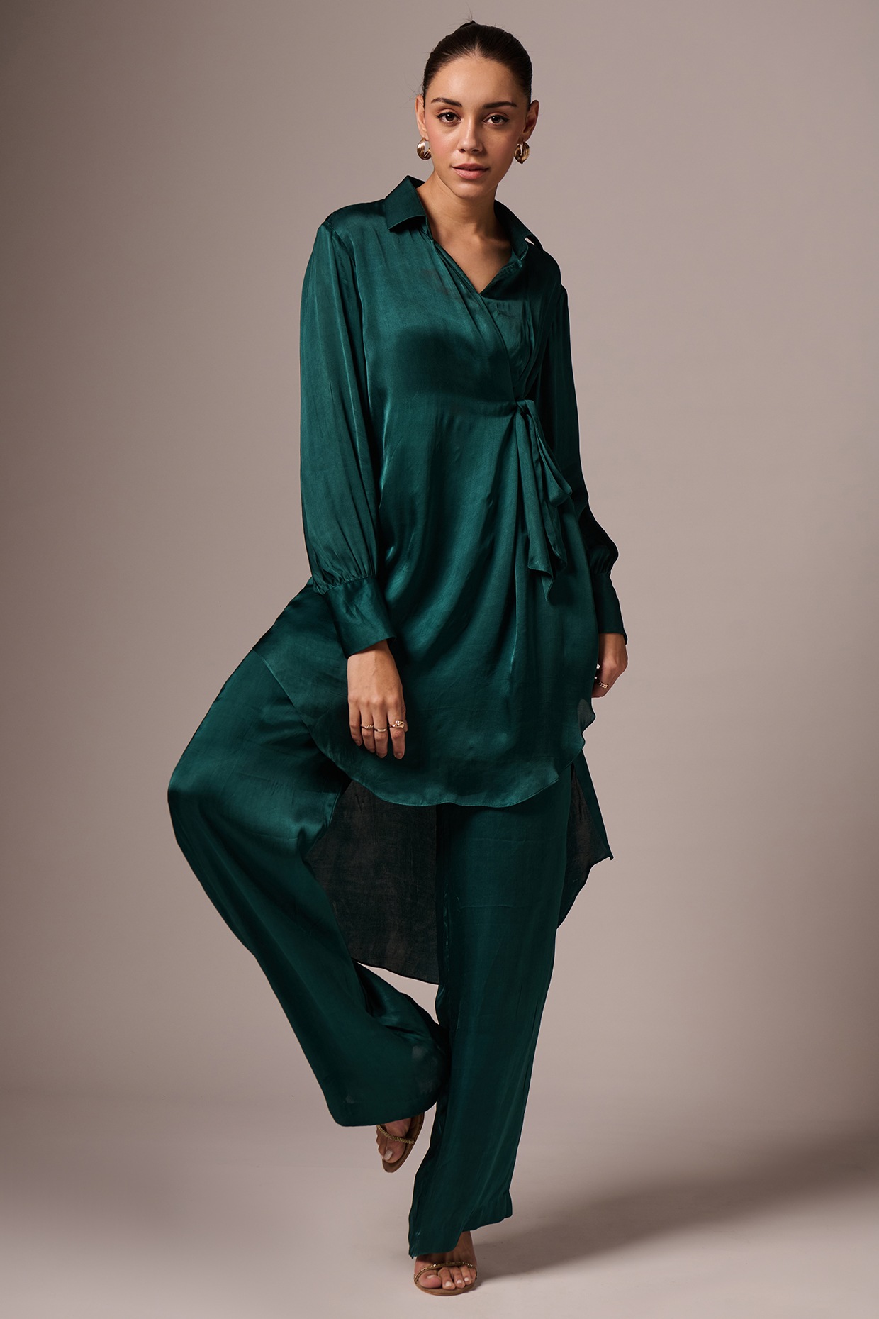 Teal Green Modal Co-Ord Set by Emblaze at Pernia's Pop Up Shop 2025