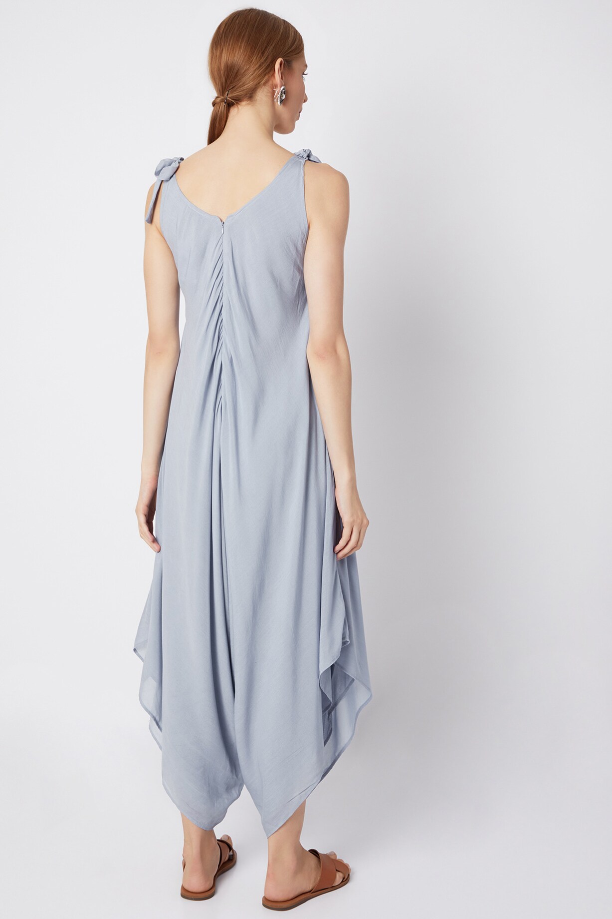 Powder Blue Embroidered Jumpsuit by EnEch By Nupur Harwani at Pernia's ...