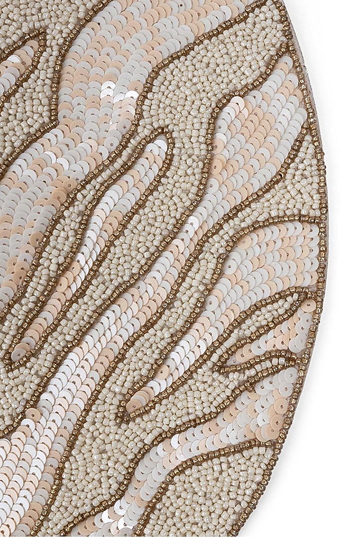 Ivory & Gold Glass Beaded Table Mat Set by Eris home at Pernia's Pop Up ...