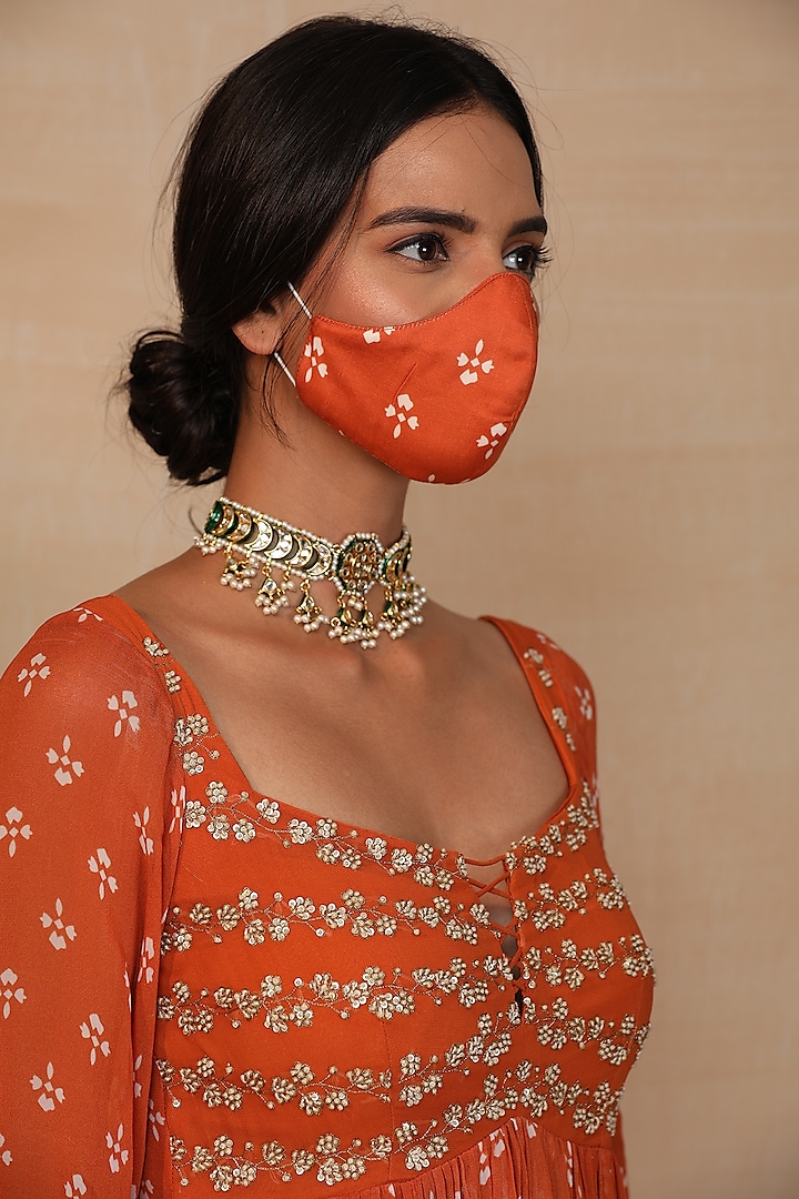 Rust Modal Satin & Georgette Sharara Set by Esha Koul at Pernia's Pop ...