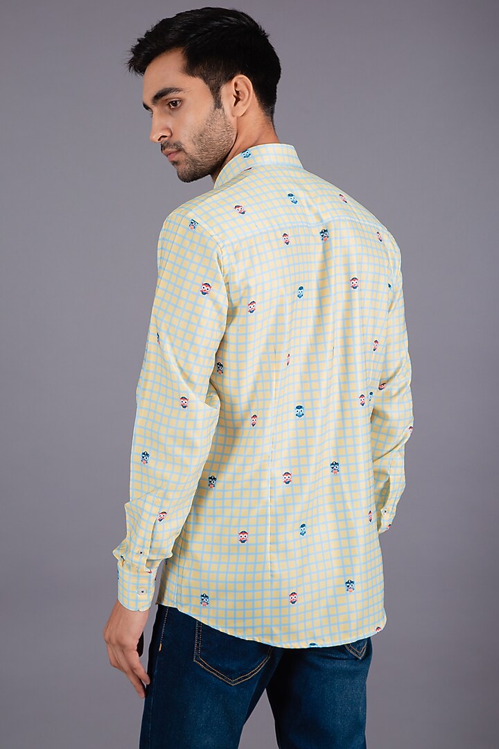Yellow Checkered Shirt by Eleven Brothers at Pernia's Pop Up Shop 2025