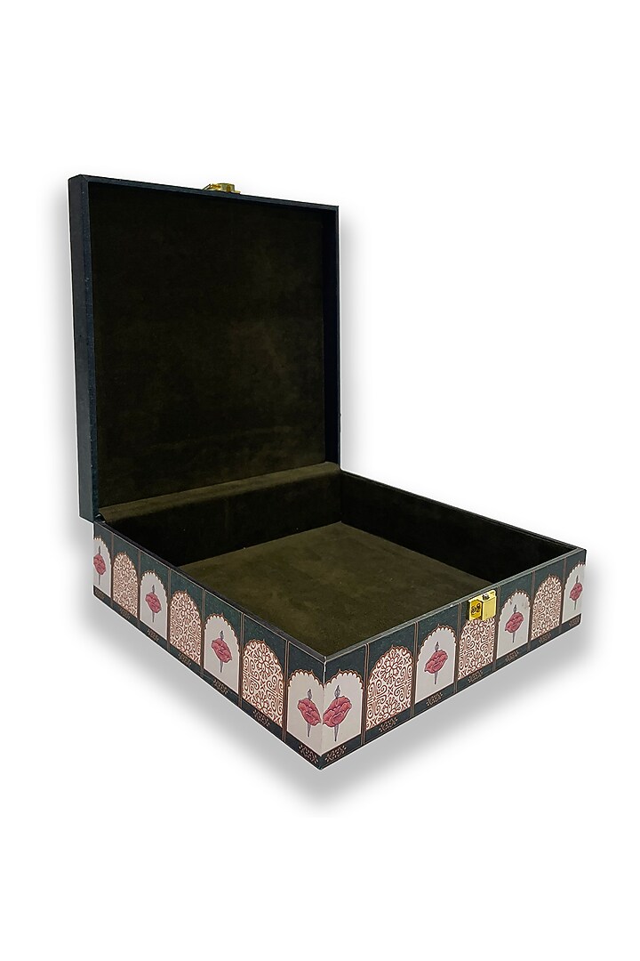 Green Wooden Square Jewellery Box by Expression Gifting at Pernia's Pop ...