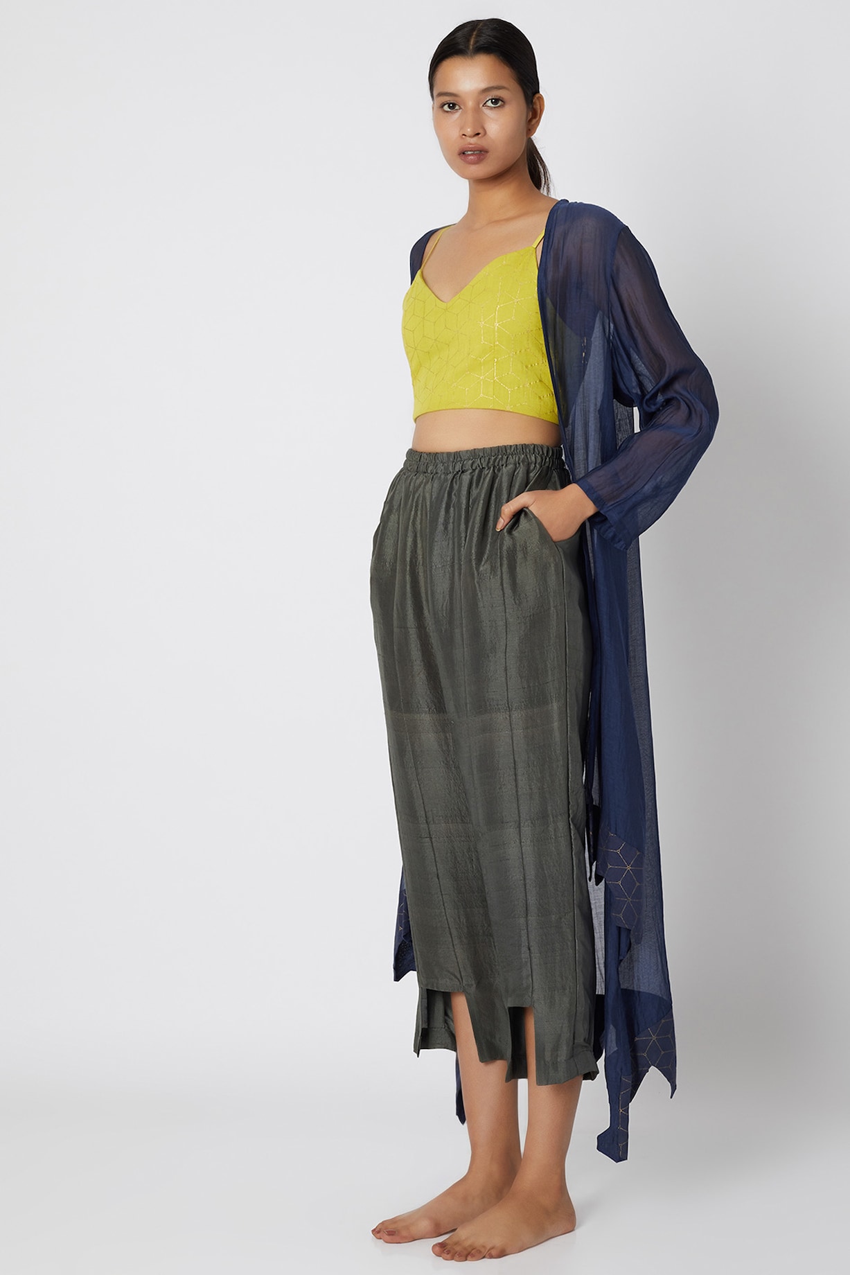 Cobalt Blue Flowy Cape by EZRA at Pernia's Pop Up Shop 2025