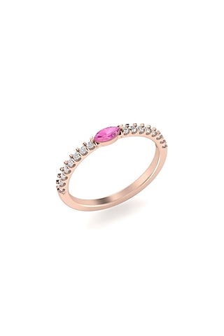 14Kt Yellow Gold Ring With Veer Lab Grown Diamonds by Fiona Diamonds at ...