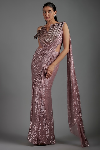 Misty Rose Sequins Sculpted Gown by Gaurav Gupta at Pernia's Pop Up ...