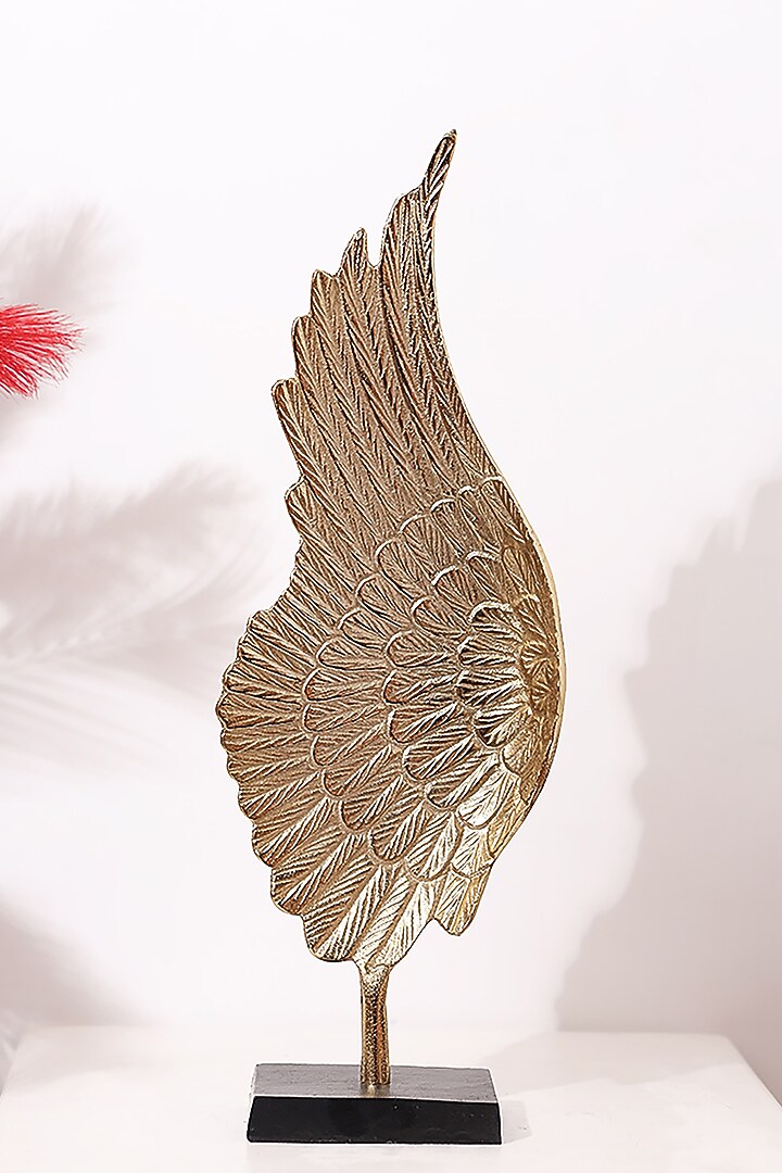 Gold Metal Left Angel Wing Table Top Showpiece by Order Happiness at ...