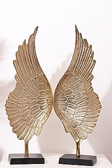 Gold Metal Angel Wings Table Top Showpiece (Set of 2) by Order ...