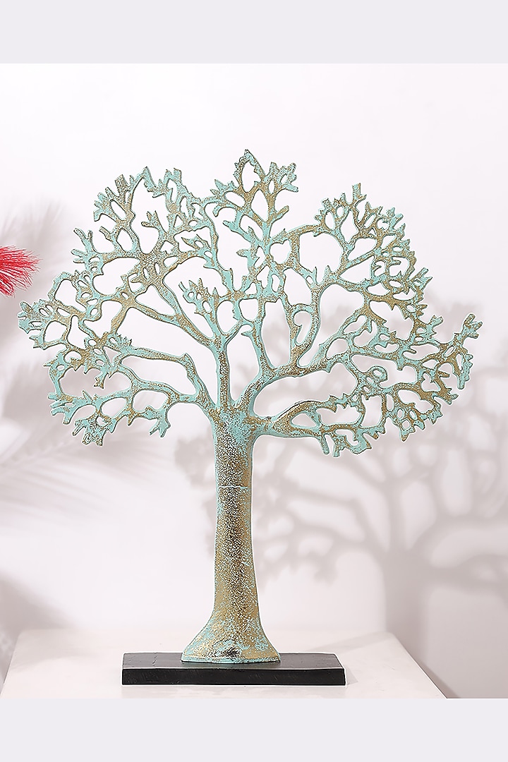 Green Metal Tree Table Top Decorative Showpiece by Order Happiness at ...