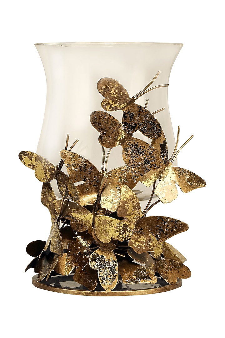 Golden Iron & Brass Butterfly Stack Candle Stand by H2H at Pernia's Pop ...