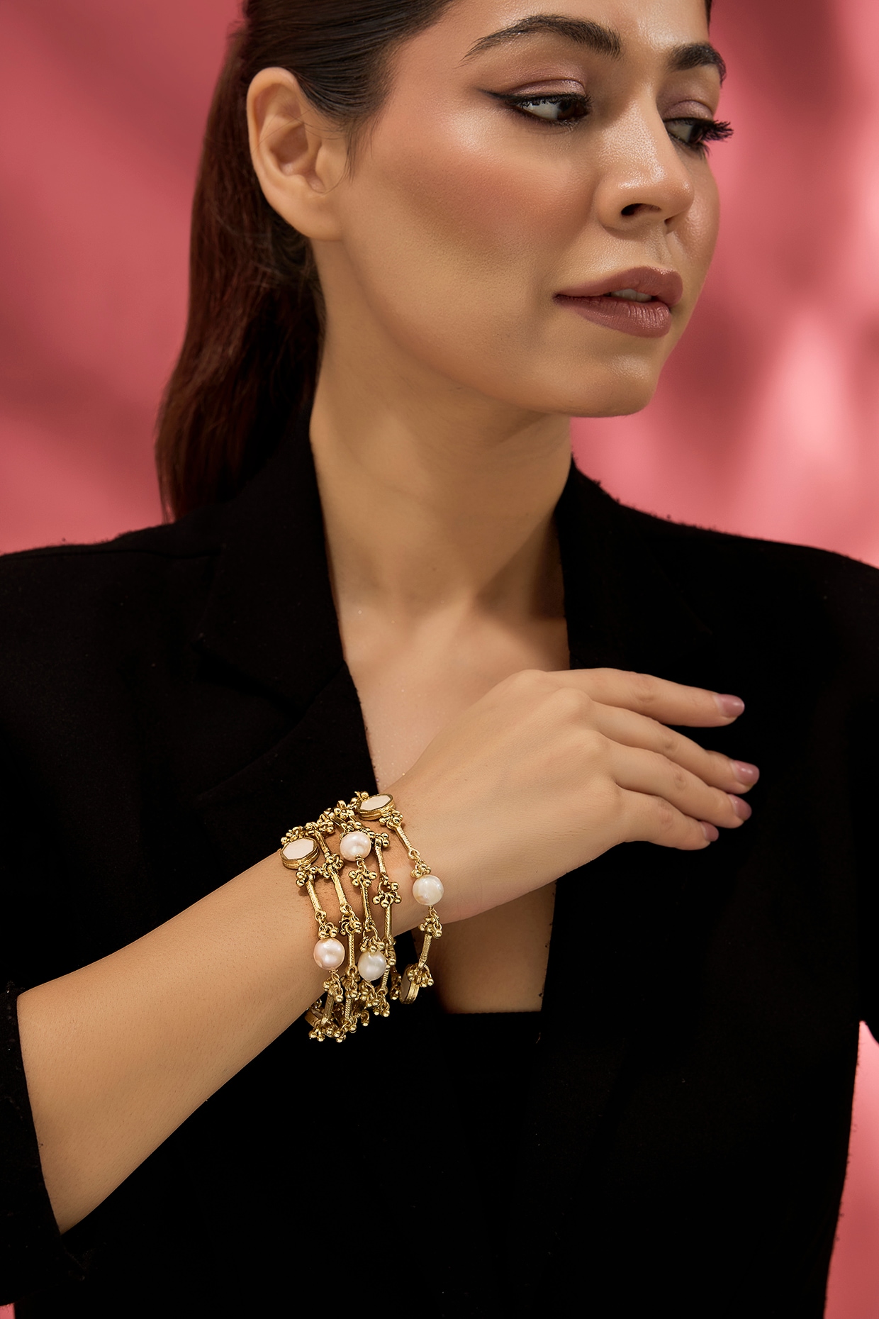 Gold Finish Water Pearl Bracelet by House of Tuhina at Pernia's Pop Up ...