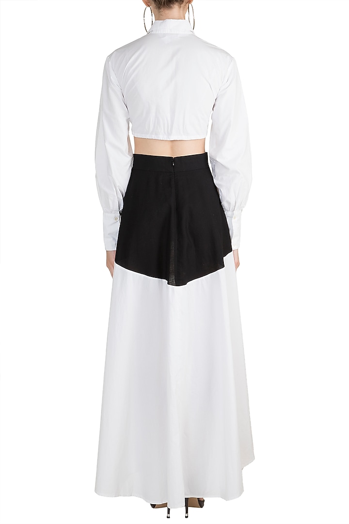 White Drawstring Crop Top by House of Sohn at Pernia's Pop Up Shop 2026