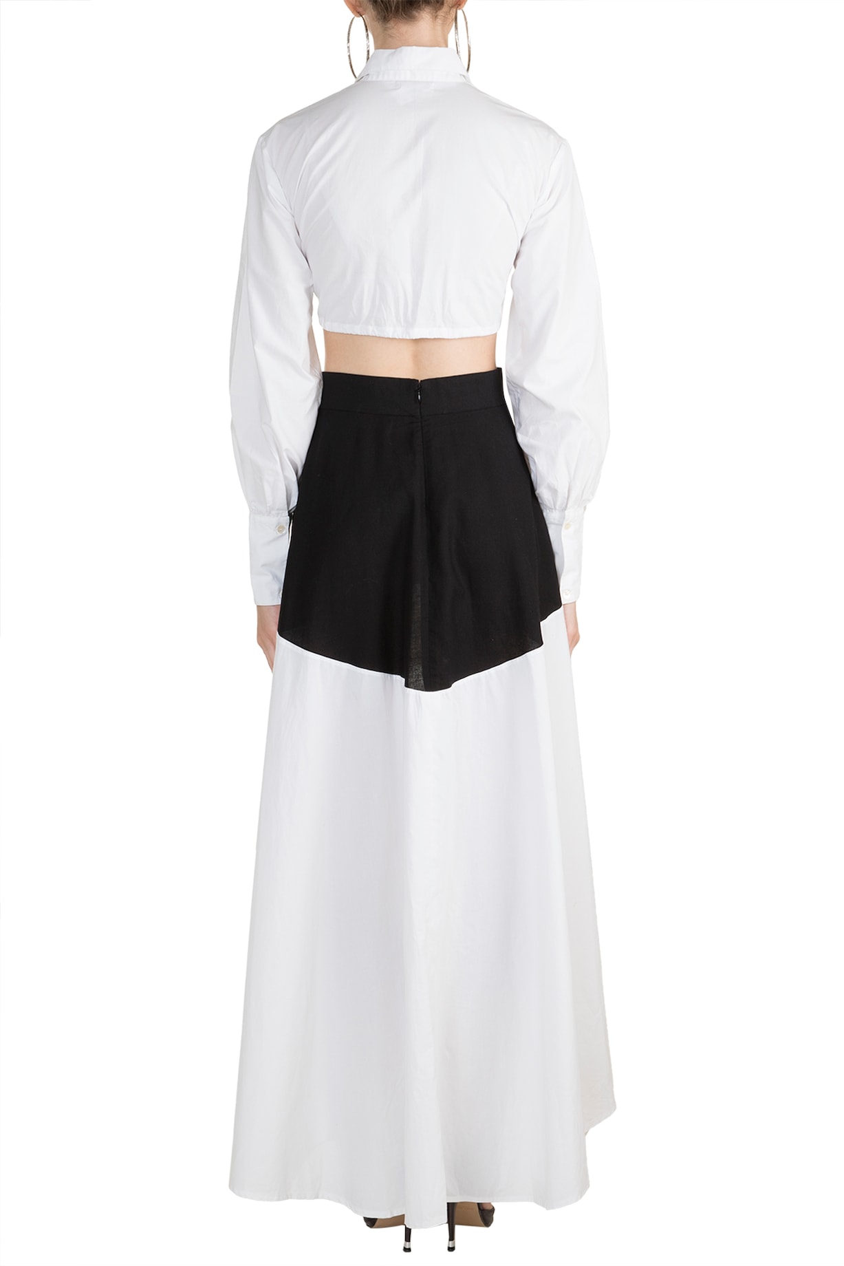White Drawstring Crop Top by House of Sohn at Pernia's Pop Up Shop 2025