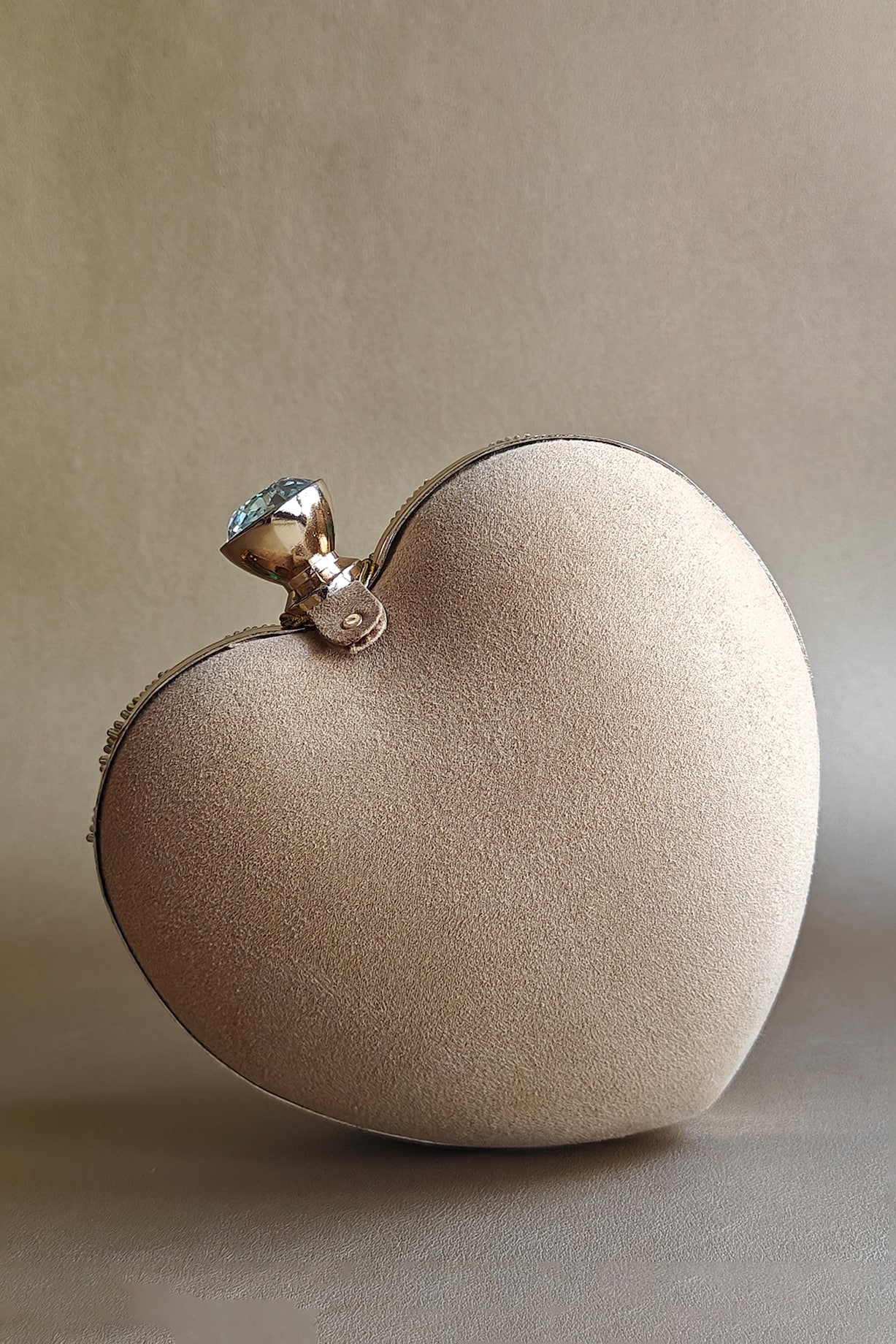 Gold Suede & Tulle Hand Embellished Clutch by PLODE at Pernia's Pop Up ...