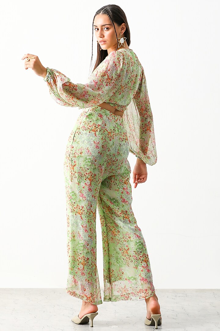 Mint Viscose Pant Set Design by THE IASO at Pernia's Pop Up Shop 2026