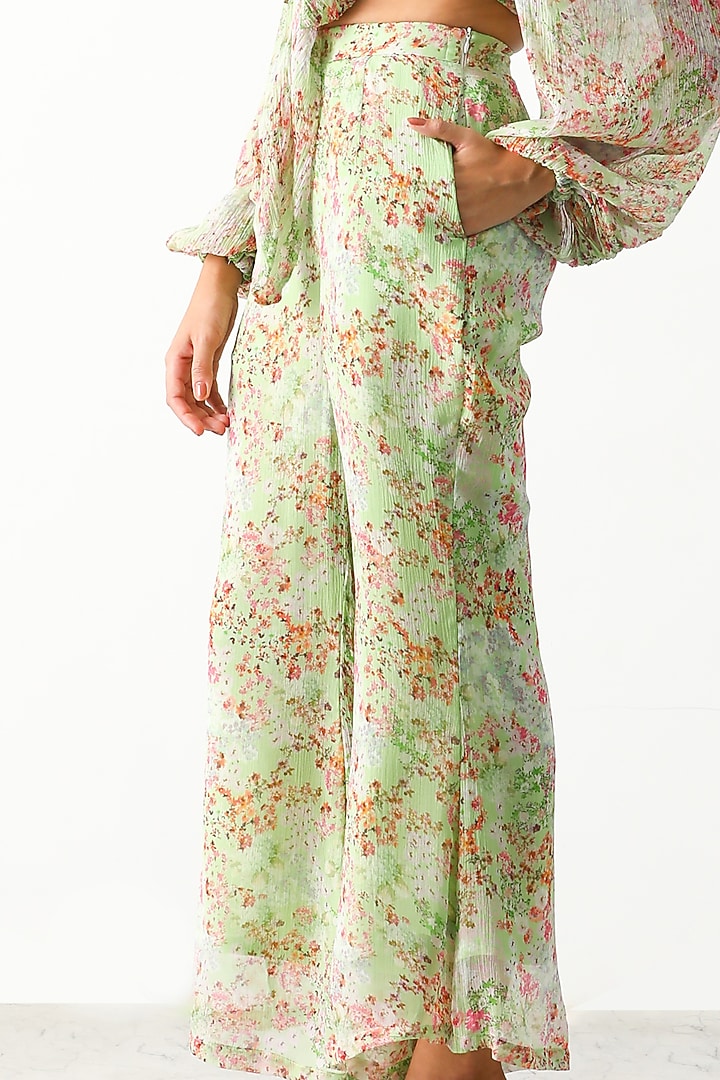 Mint Viscose Pant Set Design by THE IASO at Pernia's Pop Up Shop 2026
