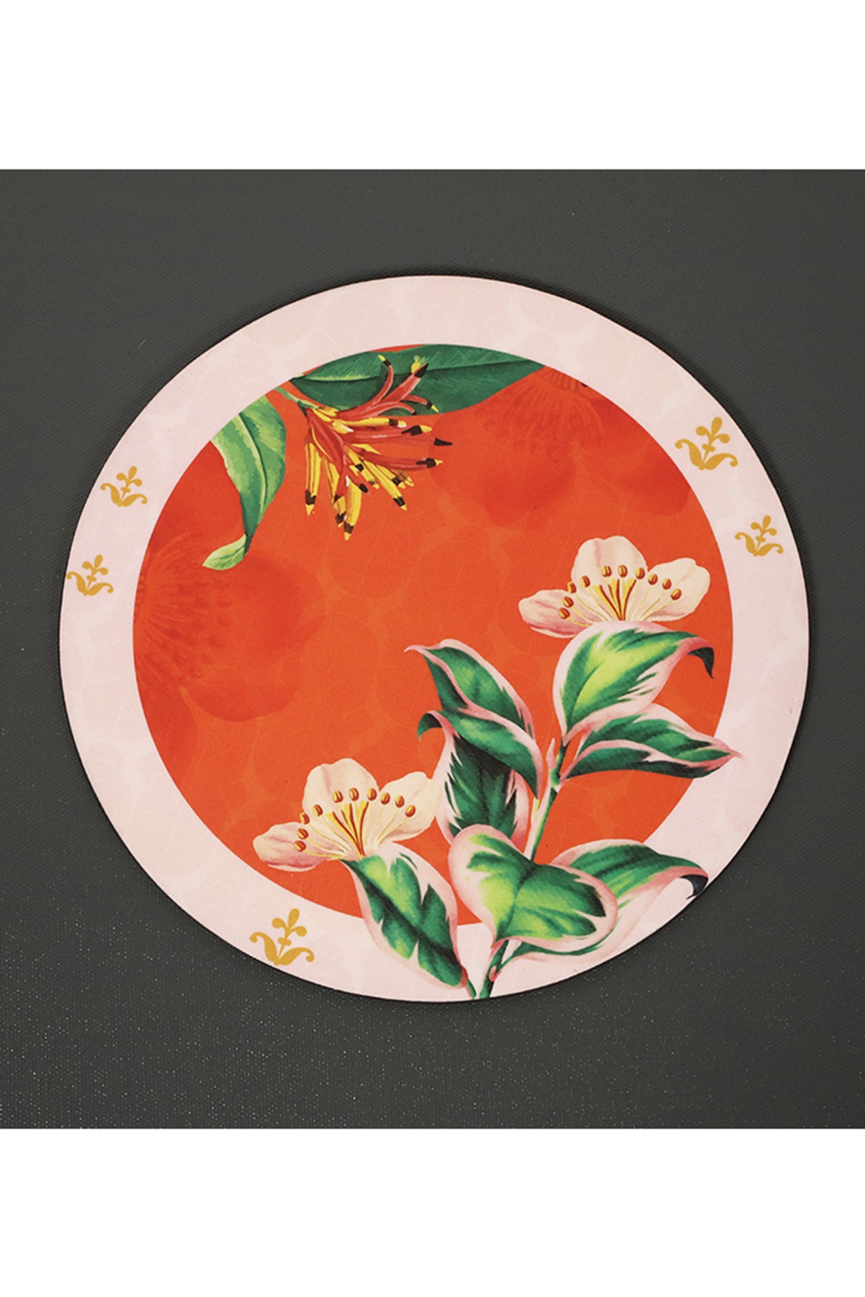 Orange MDF & Velvet Trivets (Set of 4) by ICRAFT at Pernia's Pop Up ...