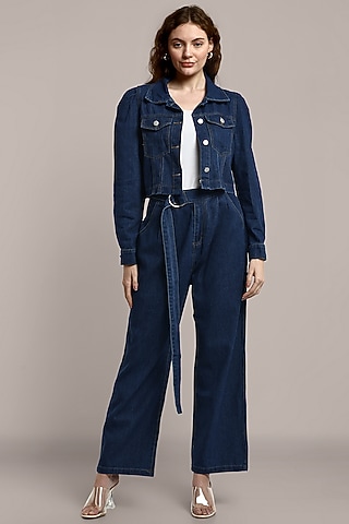 Blue Denim Jacket Set by IKI CHIC at Pernia's Pop Up Shop 2026