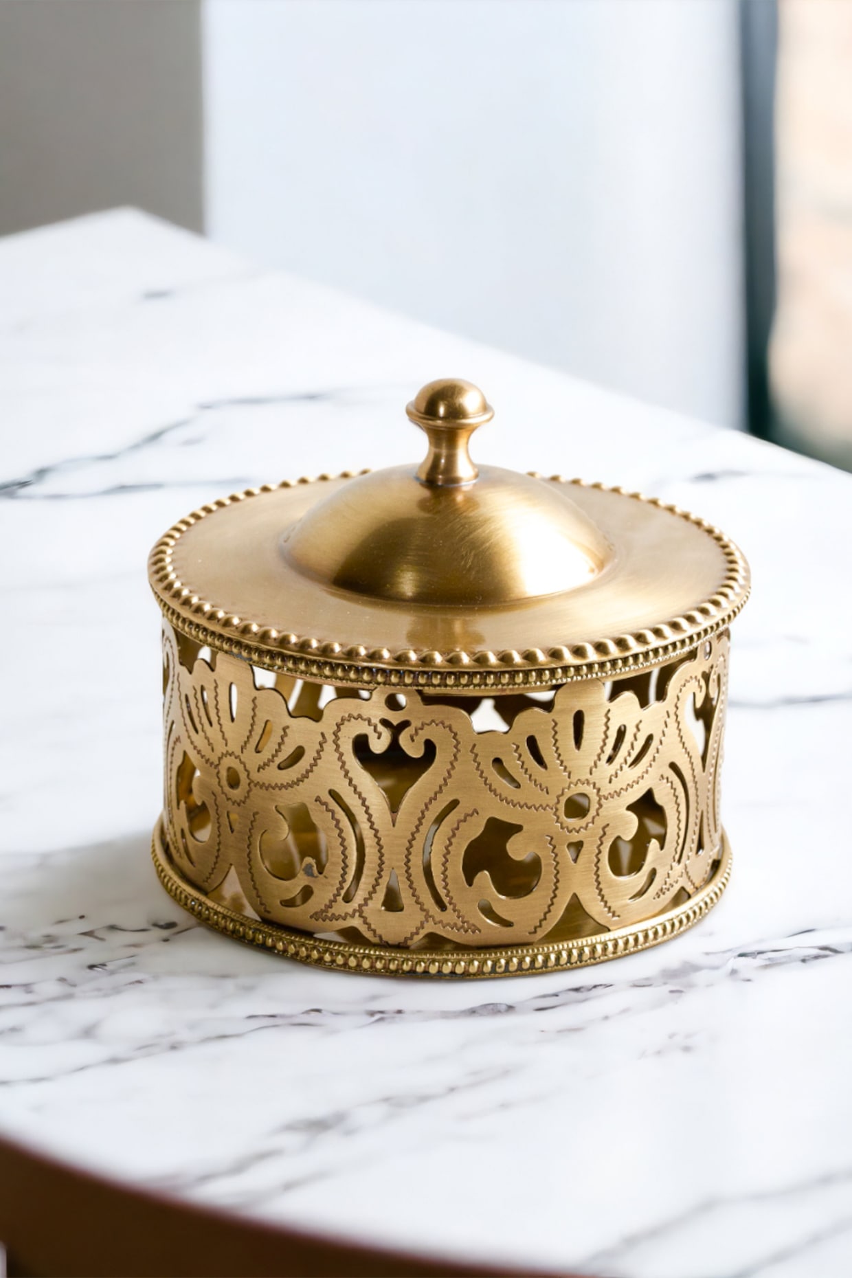Golden Brass Bibelot Storage Box by Indique at Pernia's Pop Up Shop 2025
