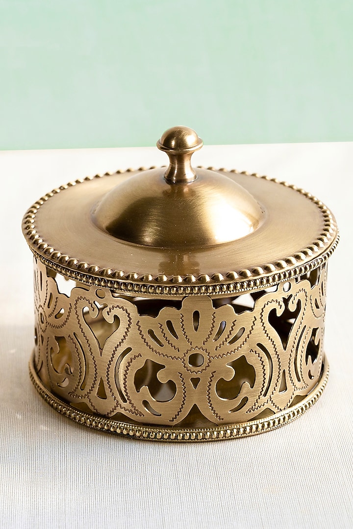 Golden Brass Bibelot Storage Box by Indique at Pernia's Pop Up Shop 2025