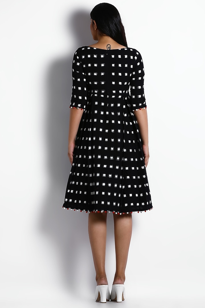 Black Printed Princess Cut Dress by Indigo Dreams at Pernia's Pop Up ...