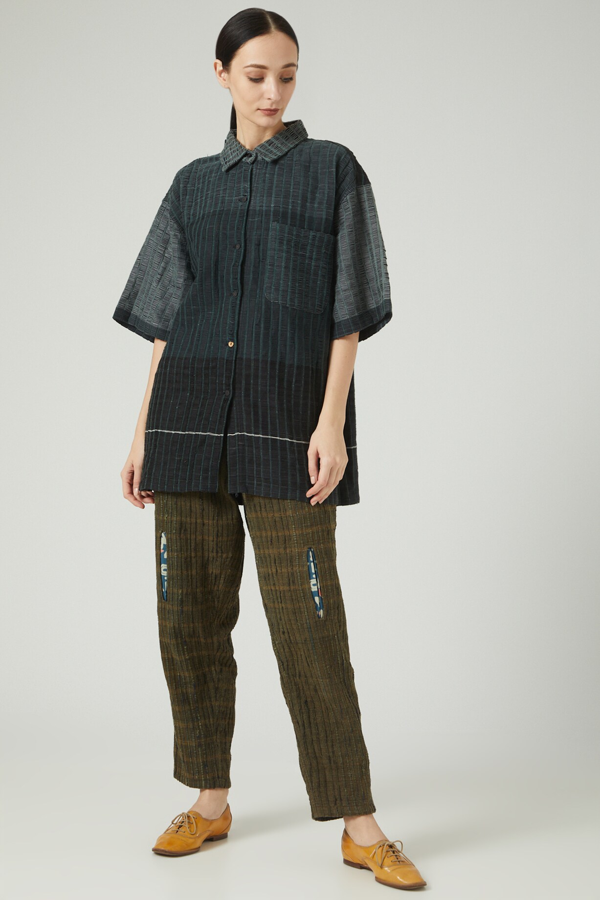 Black Printed Shirt by Iro Iro at Pernia's Pop Up Shop 2025