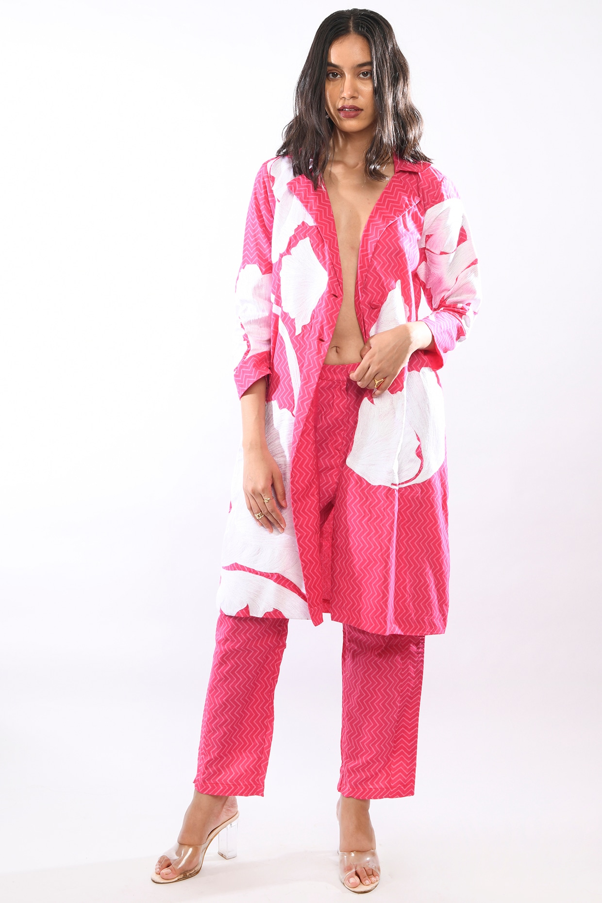 Pink Cotton Pant Set by Itara An Another at Pernia's Pop Up Shop 2025